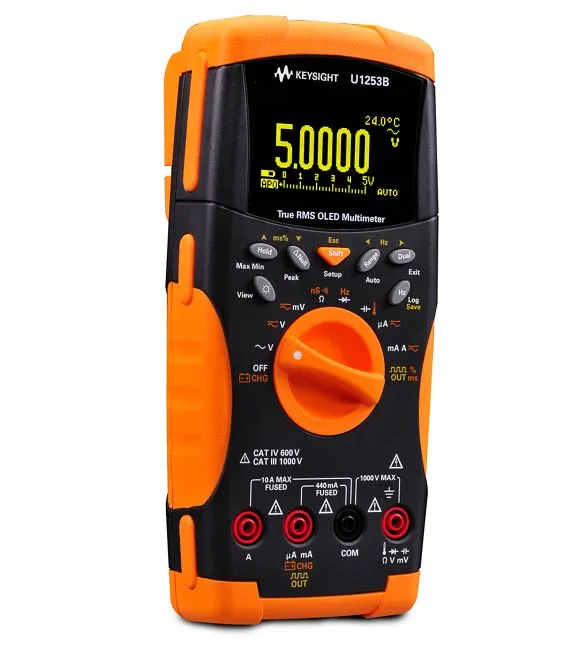 Keysight U1253B Handheld Digital Multimeter, 4 ½ Digit, OLED D | Maybo ...